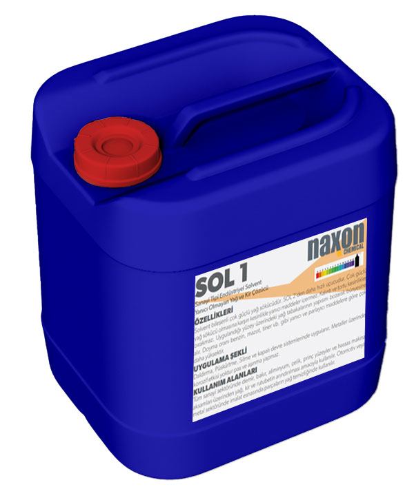 SOL 1 Sanayi Tipi Endüstriyel Solvent Yanıcı Olmayan Yağ ve Kir Çözücü ...